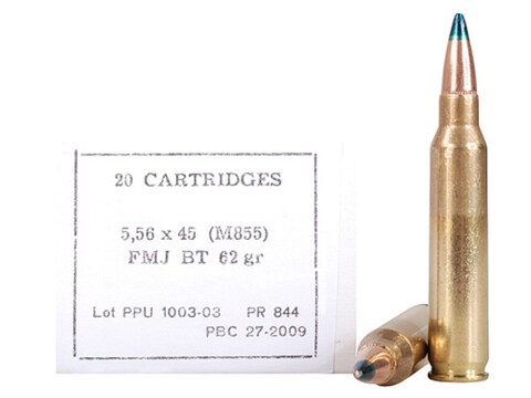 Prvi Partizan Ammo 5.56x45mm NATO 62 Grain M855 SS109 Penetrator Full