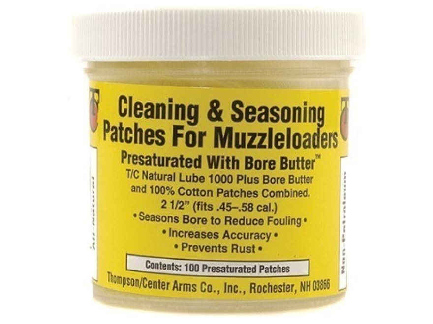 Thompson Center Seasoning Patches Treated Natural Lube 1000 Plus Bore