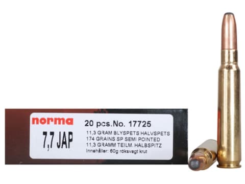 Norma Ammo 7.7mm Japanese 174 Grain Round Nose Box of 20