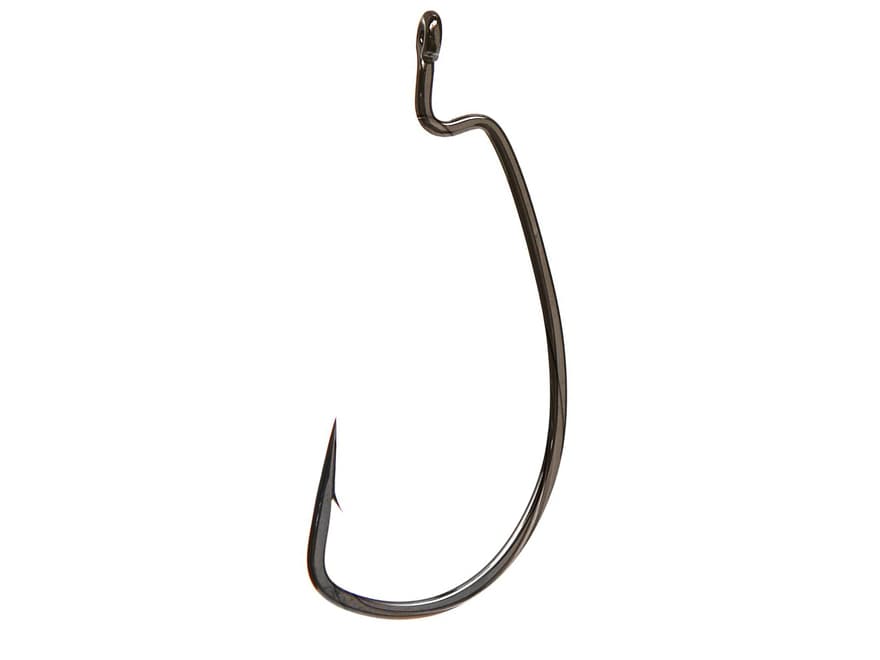 Gamakatsu Superline Extra Wide Gap Offset Worm Hook #3/0 Black 25PK