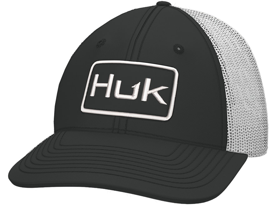 Huk Mens Logo Trucker Hat Black