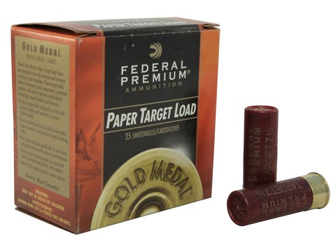 Federal Premium Gold Medal Paper Ammo 12 Ga 2-3/4 1-1/8oz #7-1/2 Shot
