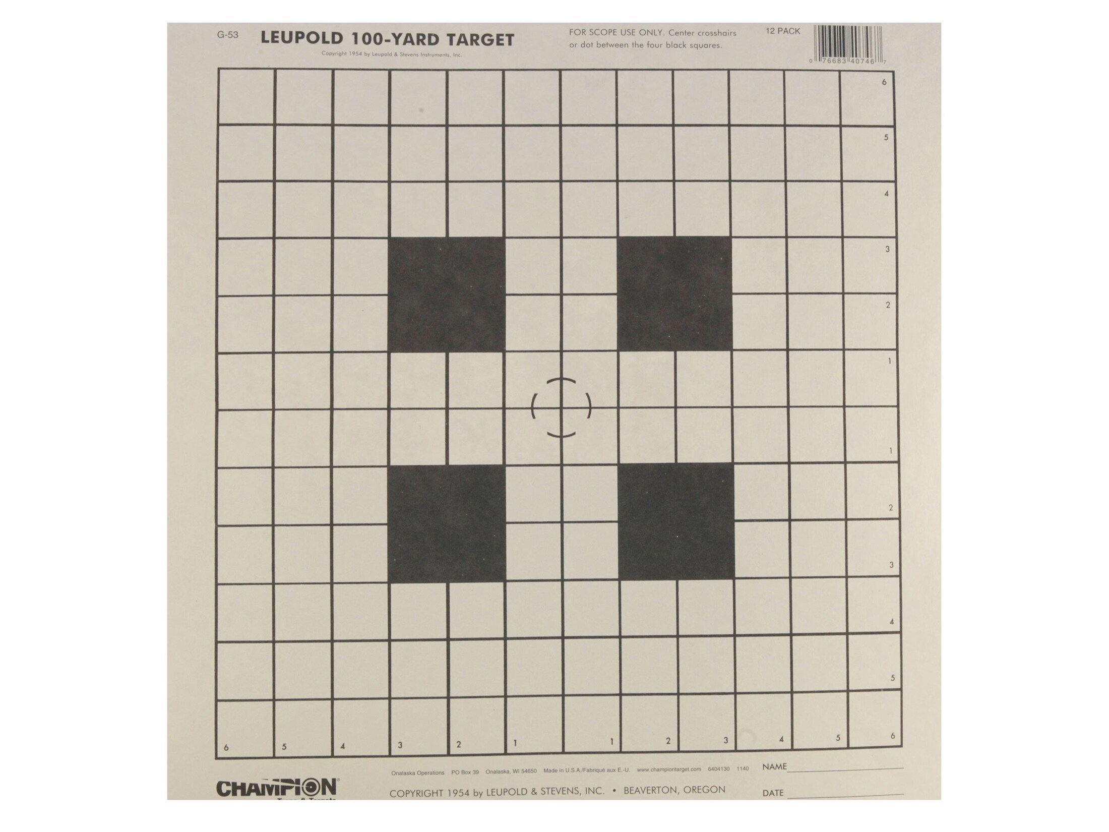 Archery Tag NRA Official 100-Yard Rifle Target (SR-1) - 21"x21" Heavy ...