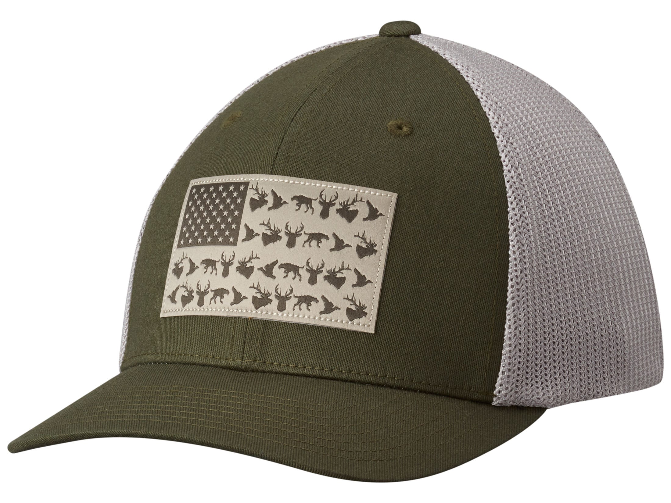 Columbia PHG Flag Mesh Back Fitted Cap Surplus Green Small/Medium