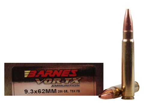 Barnes VOR-TX Ammo 9.3x62mm Mauser 286 Grain Triple-Shock X Bullet