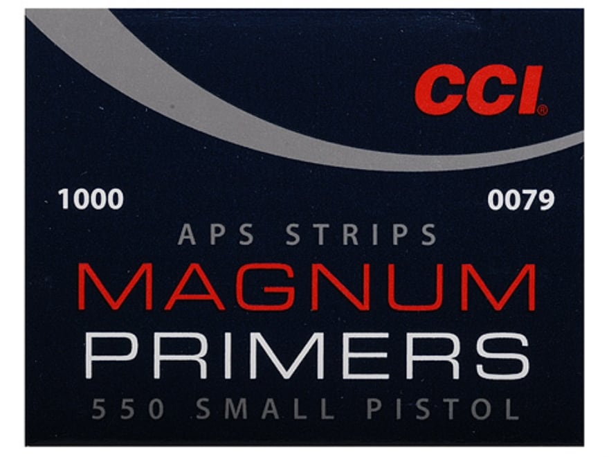 CCI Small Pistol APS Mag Primers Strip #550 Box of 1000 (40 Strips of
