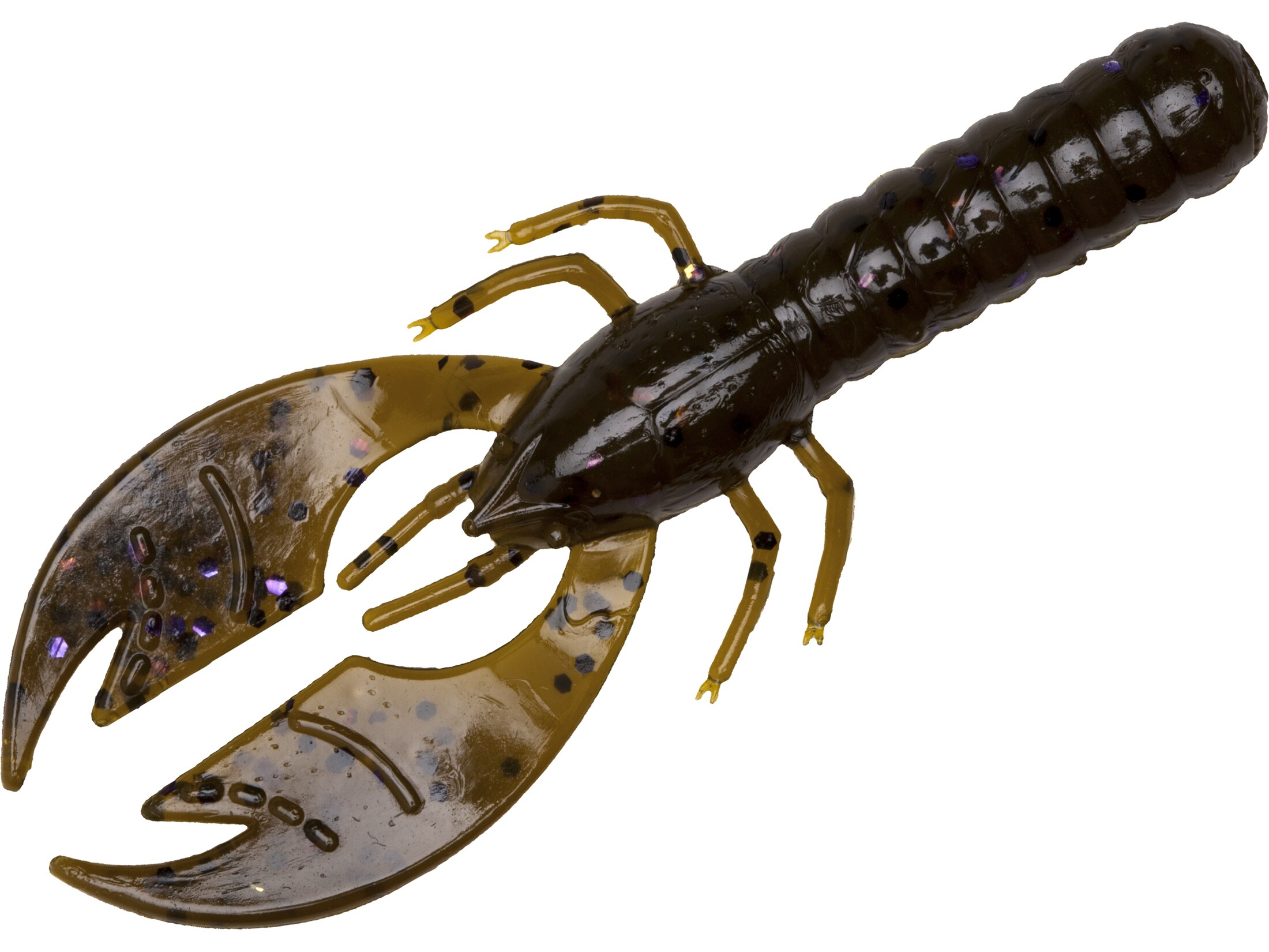 YUM Craw Papi 2.75 Green Pumpkin Purple Flake