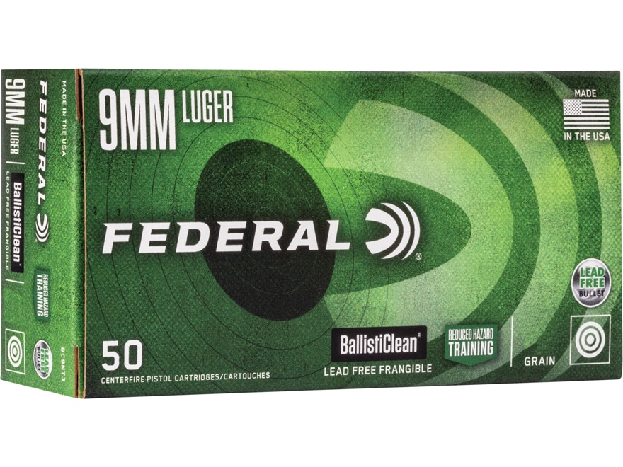 Federal Factory Second LE BallistiClean 9mm Luger Ammo 98 Grain