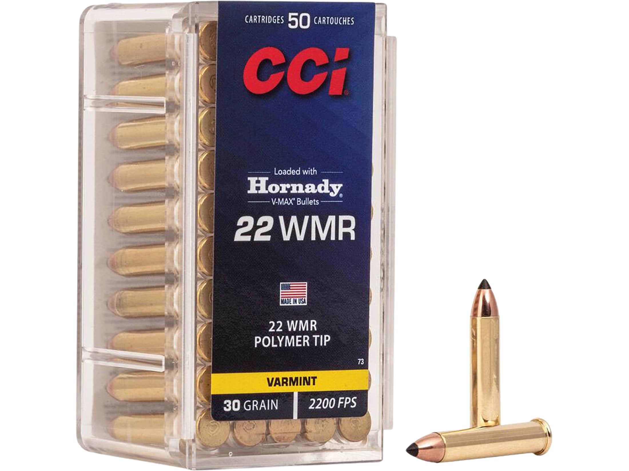 CCI 22 Winchester Mag Rimfire (WMR) Ammo 30 Grain Hornady V-Max