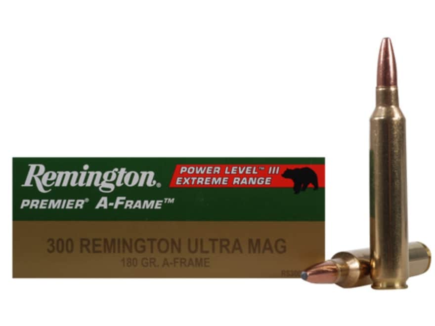 Remington Premier Ammo 300 Remington Ultra Mag 180 Grain Swift A-Frame