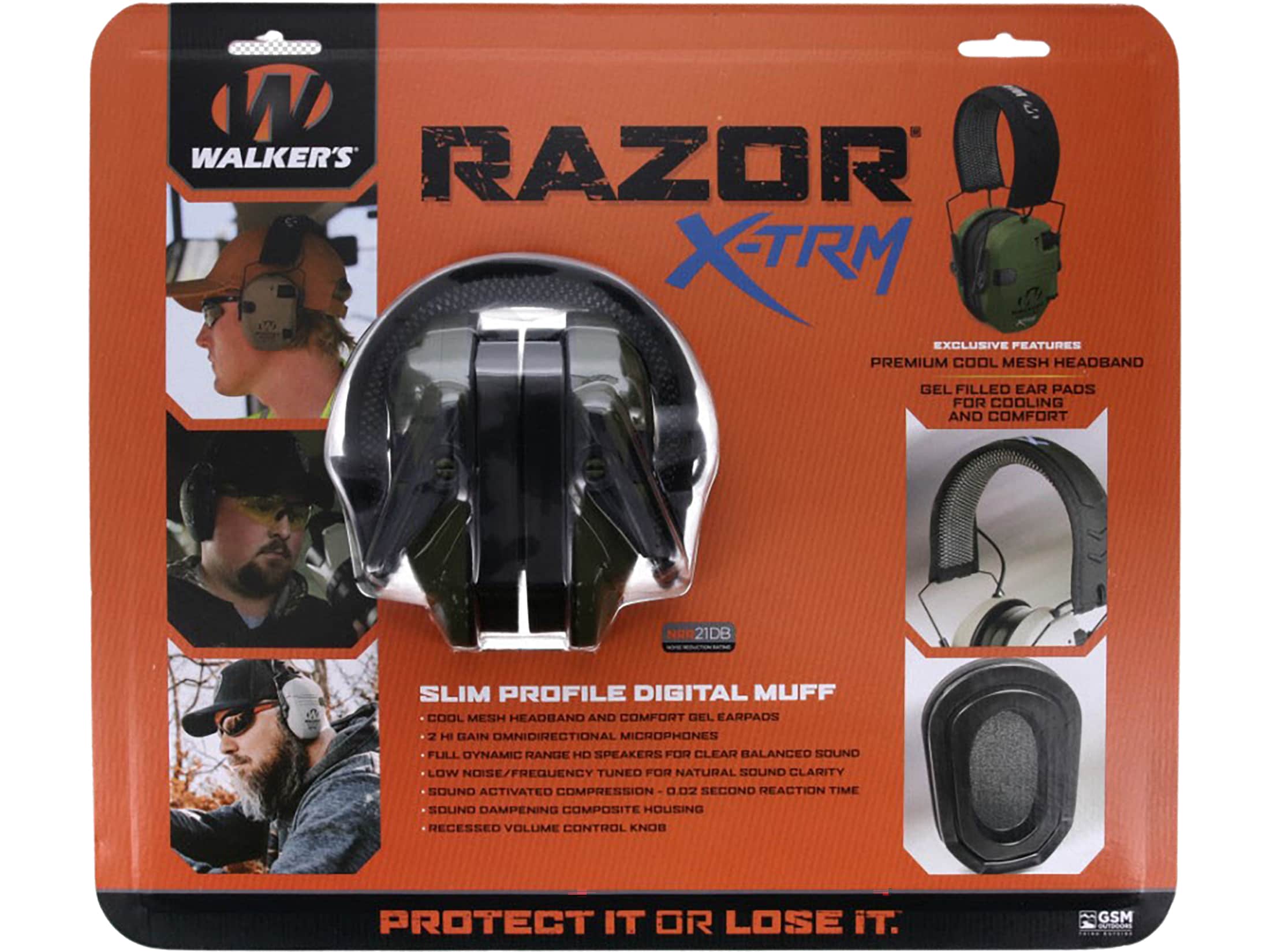 Walker's Razor Slim XTRM Electronic Ear Muffs Highland Olive