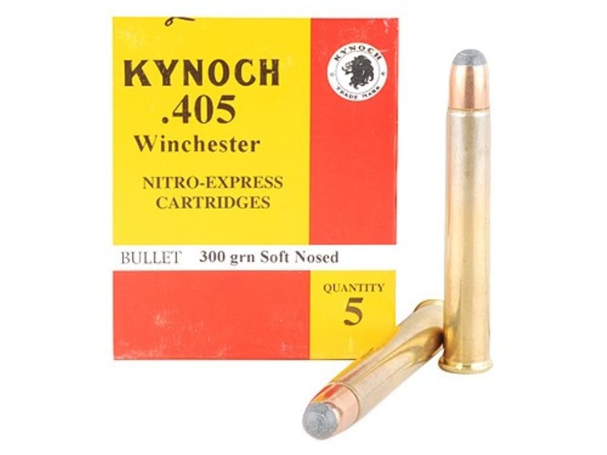 Kynoch 405 Winchester Ammo 300 Grain Woodleigh Weldcore Jacketed Soft