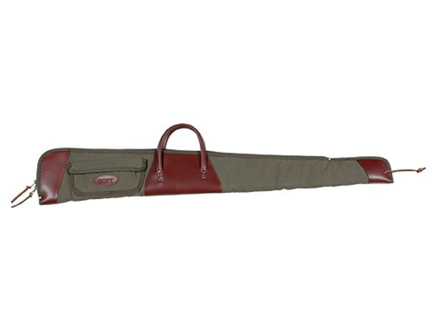 Boyt Boundary Lakes Shotgun Gun Case 52 Pocket Canvas Leather Green