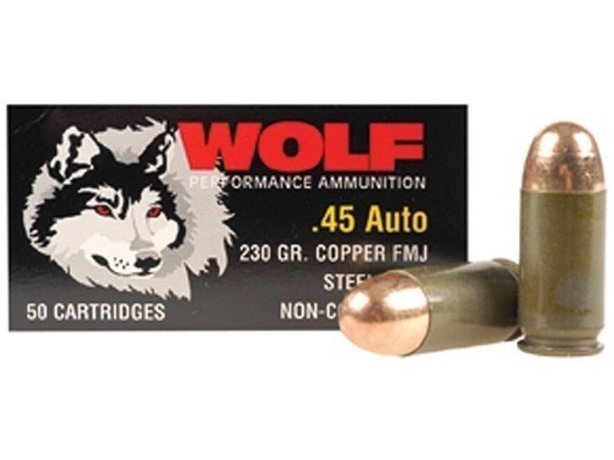 Wolf Ammo 45 ACP 230 Grain Full Metal Jacket (Bi-Metal) Steel Case