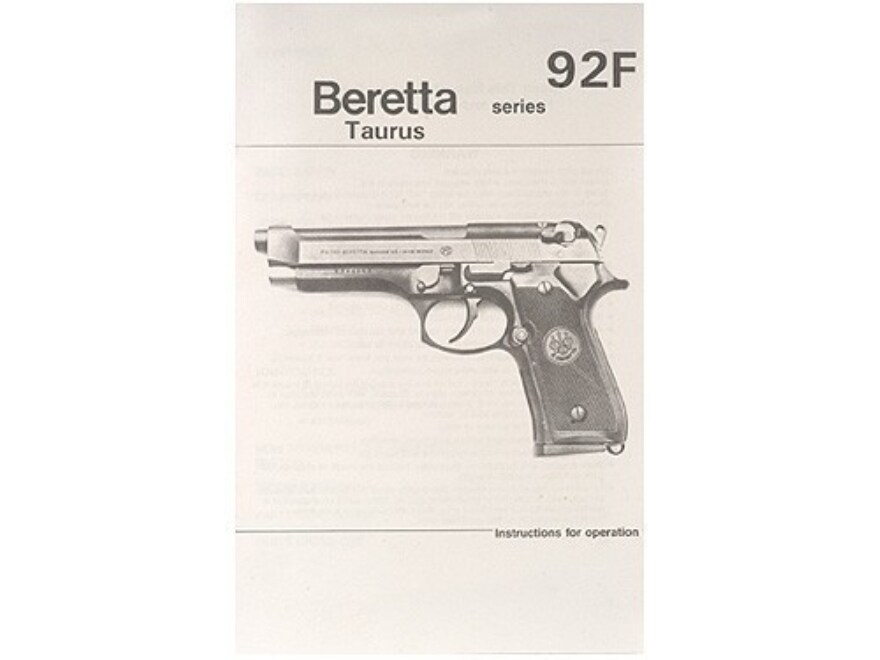 Beretta, Taurus 92F Series Manual