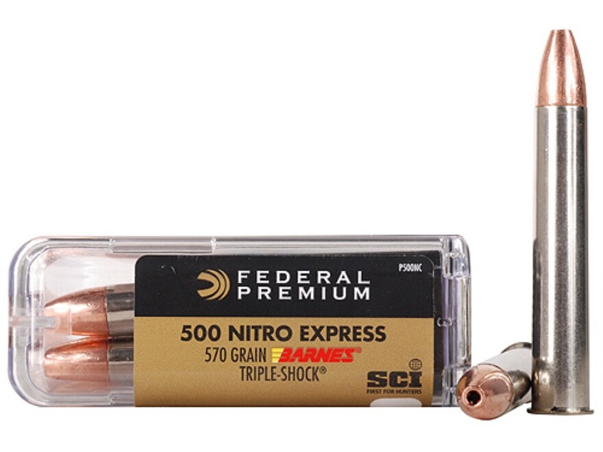 Federal Premium Cape-Shok Ammo 500 Nitro Express 3 570 Grain Barnes
