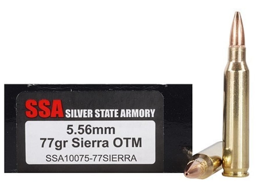 Silver State Armory Ammo 5.56x45mm NATO 77 Grain Sierra MatchKing