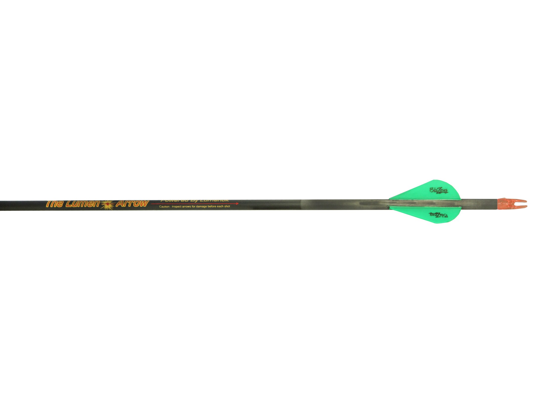 Lumenok LumenArrow 350 Carbon Arrow 2 Vanes Red Lighted Nock Black 6PK