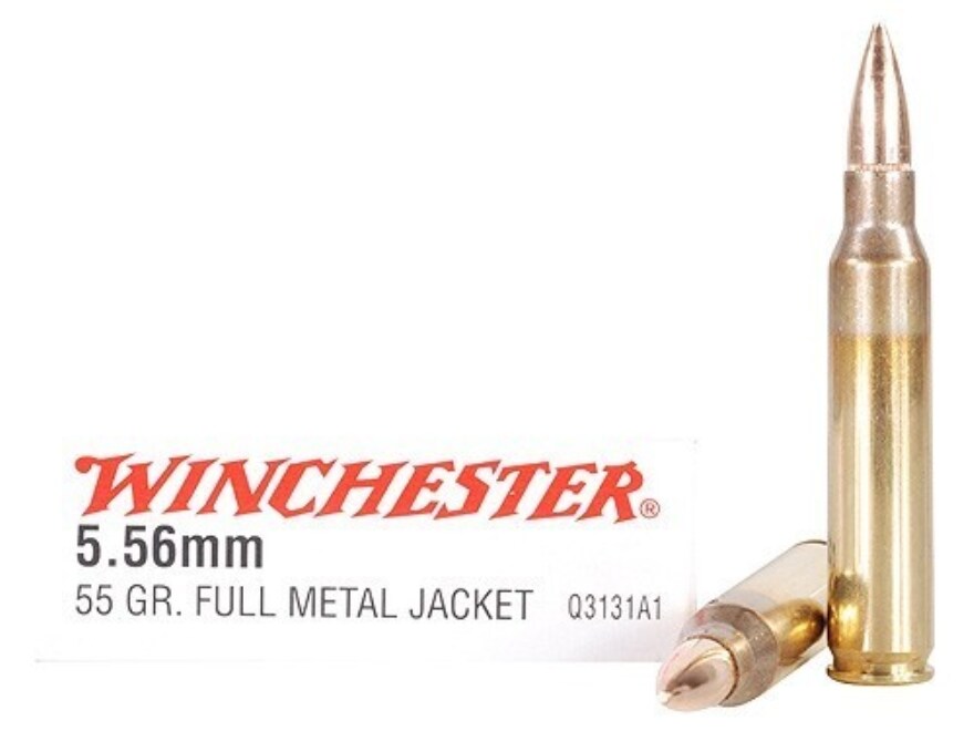 Winchester USA Ammo Q3131A1 5.56x45mm NATO 55 Grain Full Metal Jacket