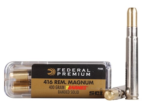 Federal Premium Safari Ammo 416 Remington Mag 400 Grain Barnes Banded