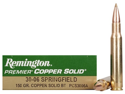 Remington Premier Ammo 30-06 Springfield 150 Grain Copper Solid Tipped