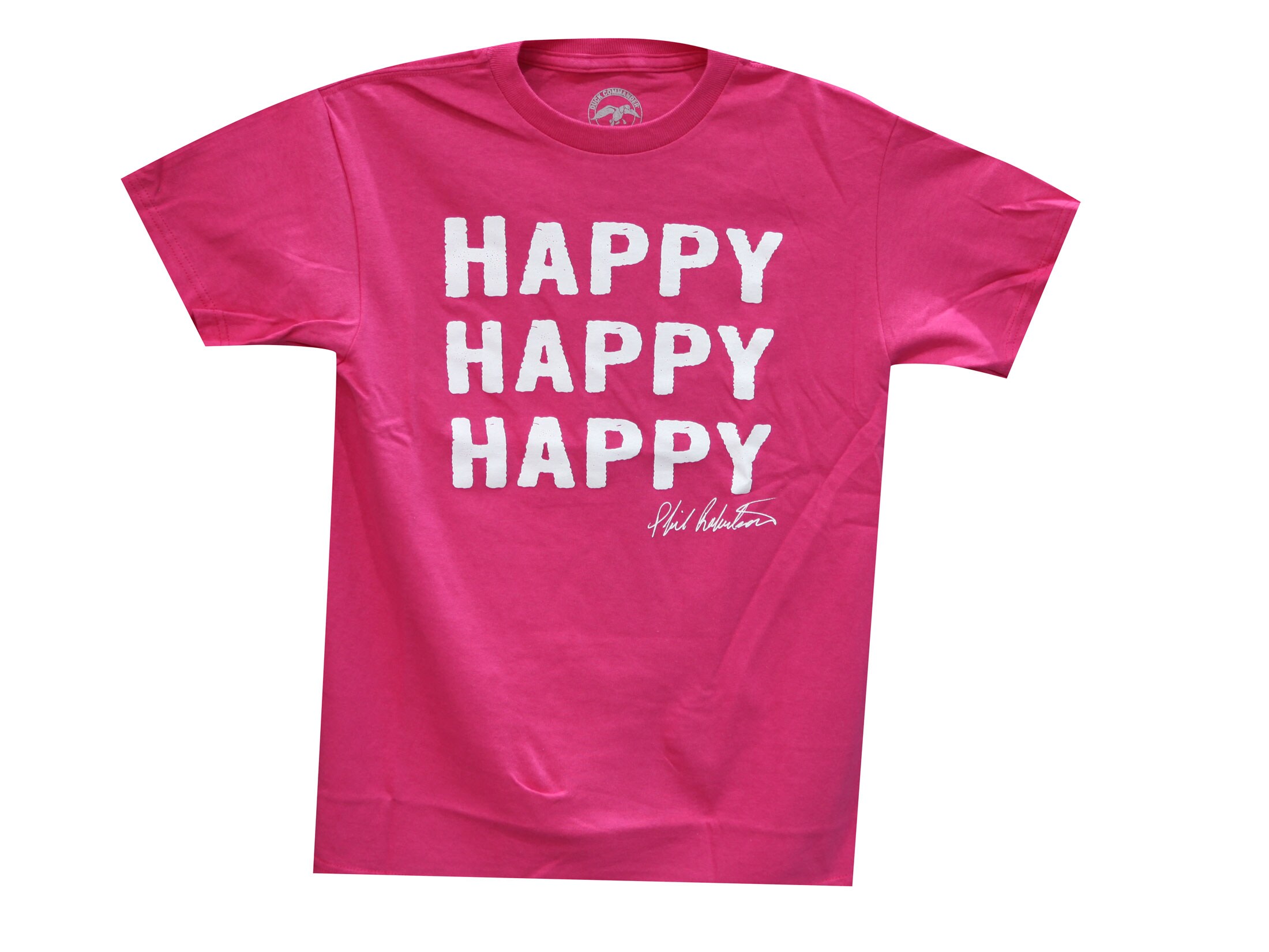 Duck Commander Women's Happy, Happy, Happy T-Shirt Short Sleeve Cotton