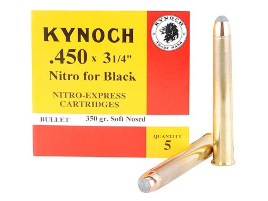 Kynoch Ammo 450 Black Powder Express 3-1/4 350 Grain Woodleigh Welded
