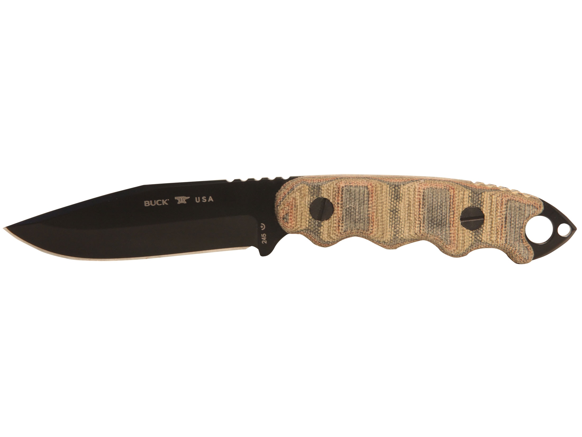 Buck 245 Matt Would Go Fixed Blade Knife 4 Drop Point 5160 Steel Blade
