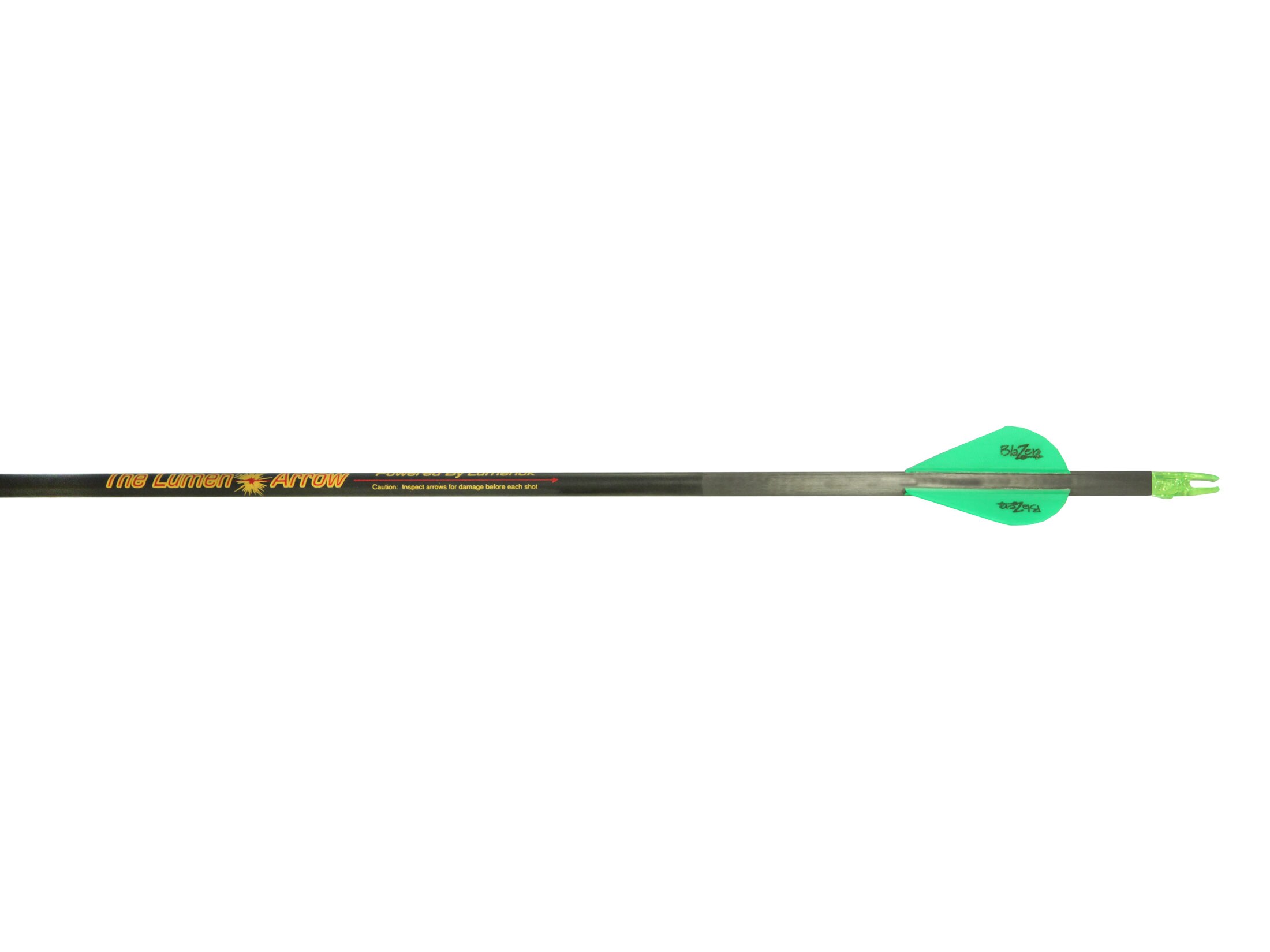 Lumenok LumenArrow 300 Carbon Arrow 2 Vanes Green Lighted Nock Black