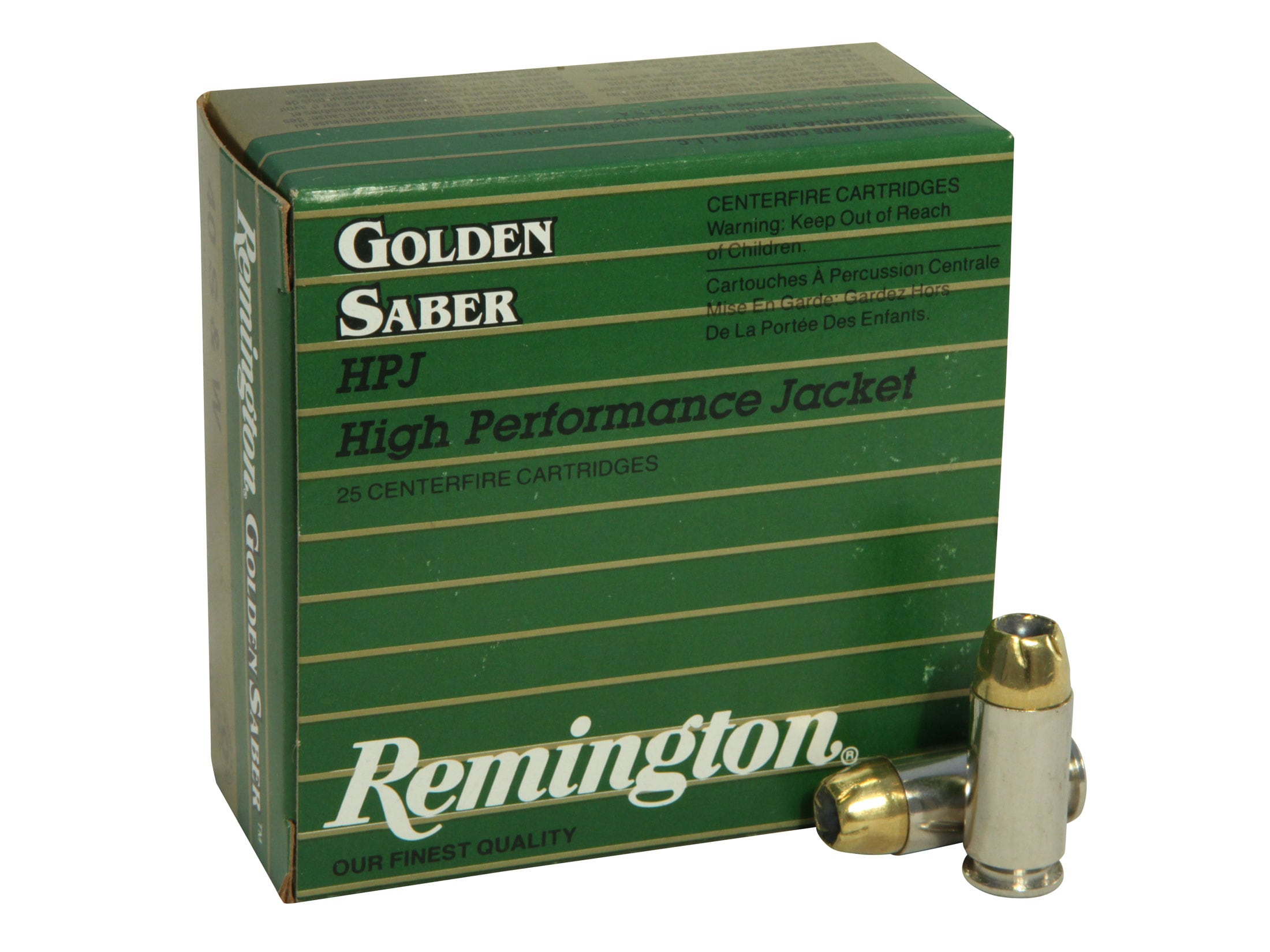 Remington Golden Saber Ammo 40 S&W 165 Grain Brass Jacketed Hollow