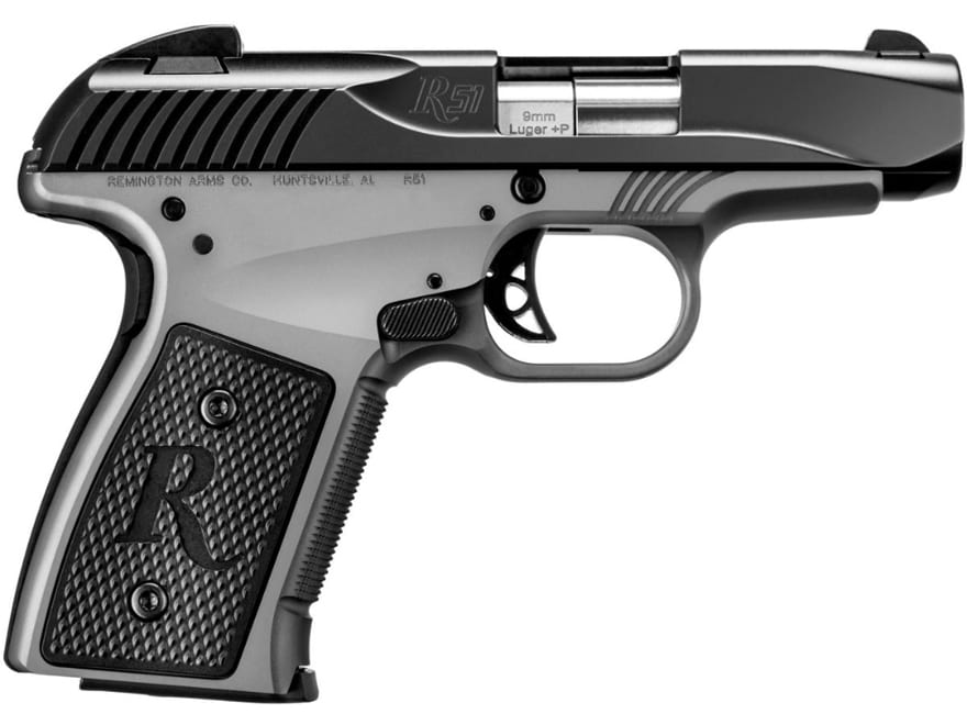 Remington R51 9mm Luger Pistol 3.4 Barrel 7+1 Round Black Slide Black