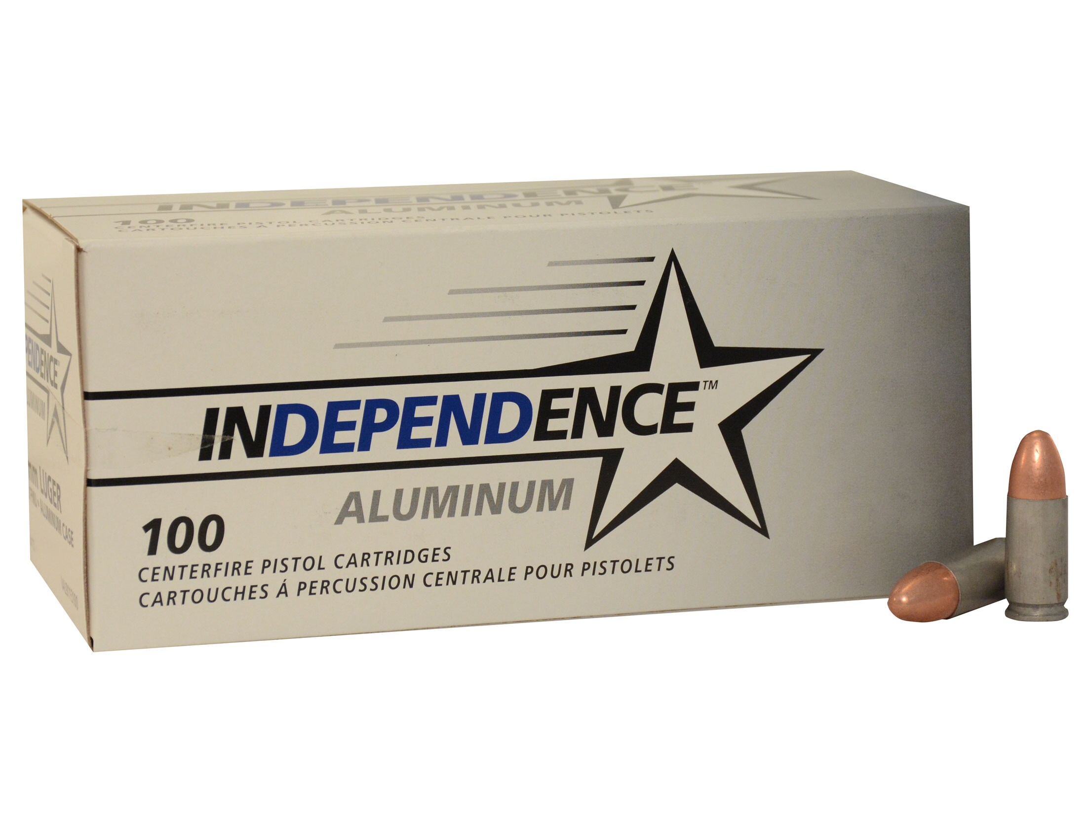 Independence 9mm Luger Ammo 115 Grain Full Metal Jacket Box of 350