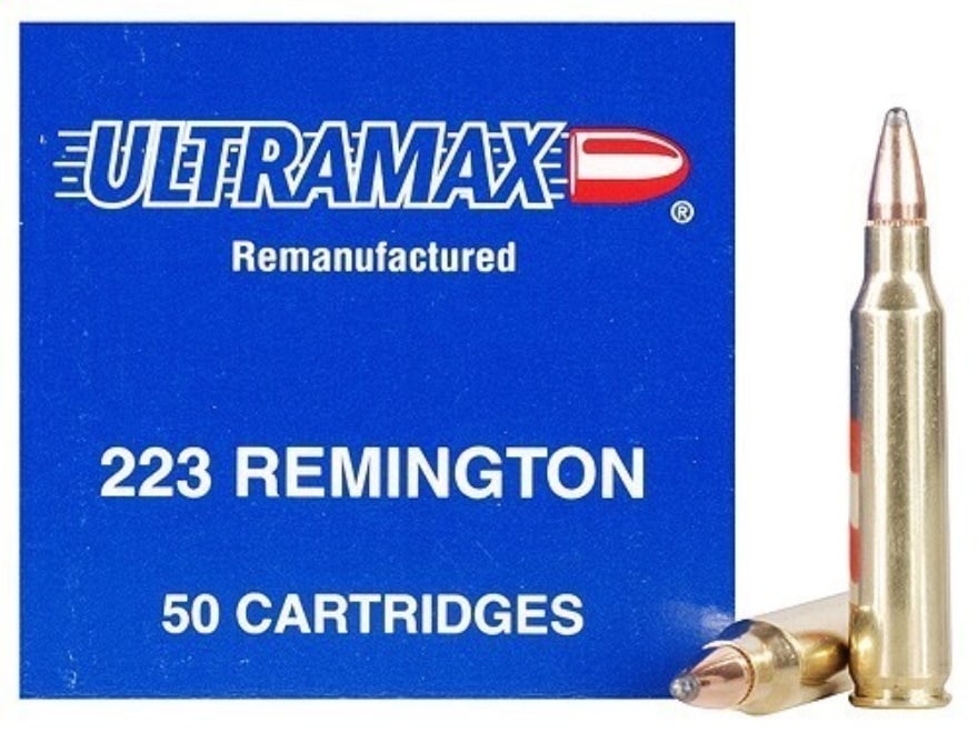 Ultramax Remanufactured 223 Remington Ammo 55 Grain Jacketed Soft