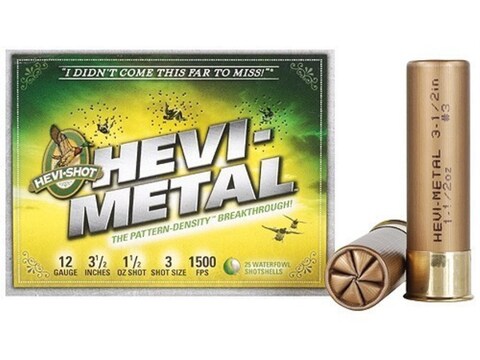 Hevi-Shot Hevi-Metal Waterfowl Ammo 12 Ga 3-1/2 1-1/2oz #3 Hevi-Metal