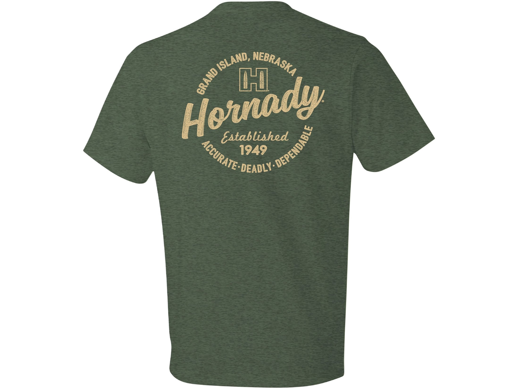 Hornady Men's H Logo Stamp Short Sleeve Crew Neck T Shirt Military
