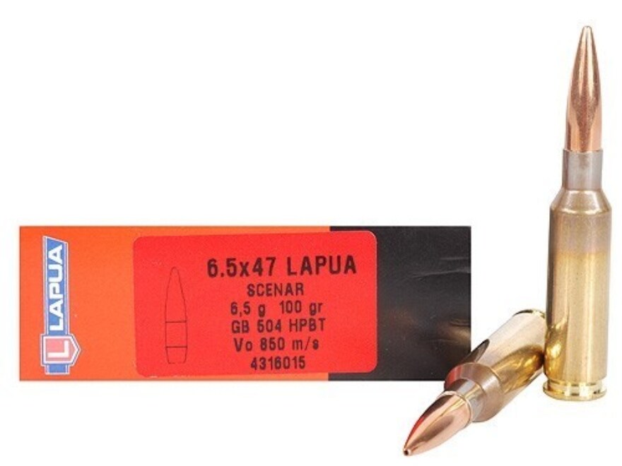 Lapua Scenar Ammo 6.5x47 Lapua 100 Grain Hollow Point Boat Tail Box of