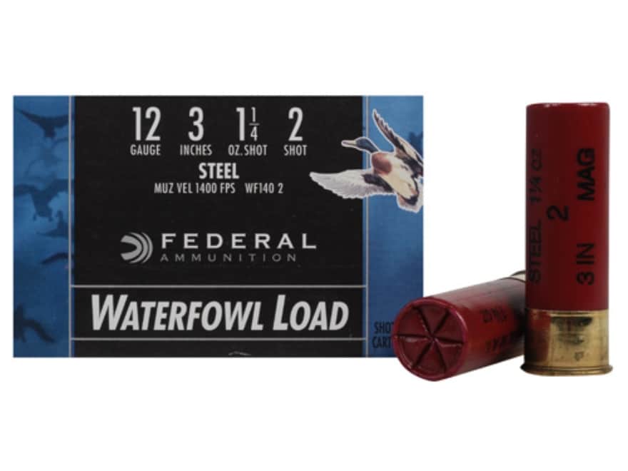 Federal Speed Shok Waterfowl 12 Ga Ammo 3 #2 Steel Shot 1-1/4oz Box of