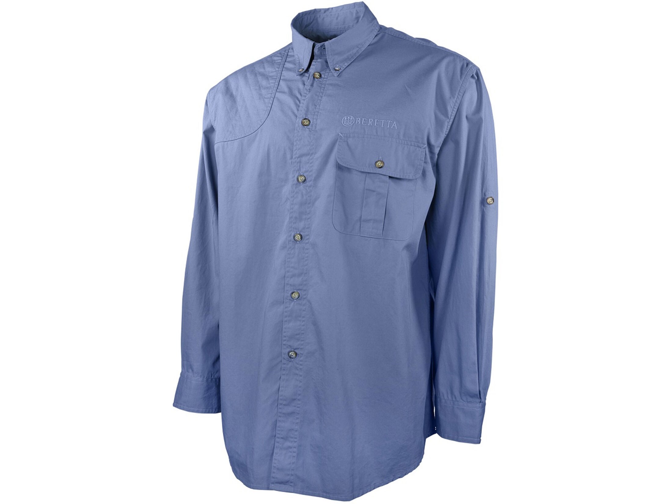 Beretta Men's TM Tech Button-Up Long Sleeve Shirt Cotton White Large