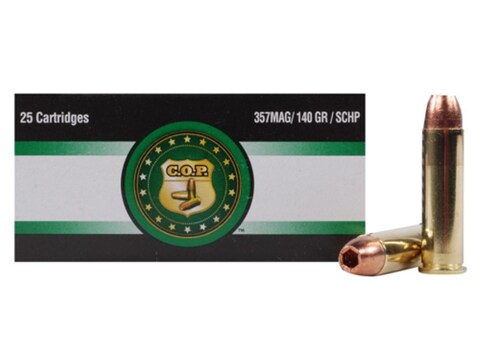 Copper Only Projectiles (C.O.P.) Ammo 357 Mag 140 Grain Solid Copper