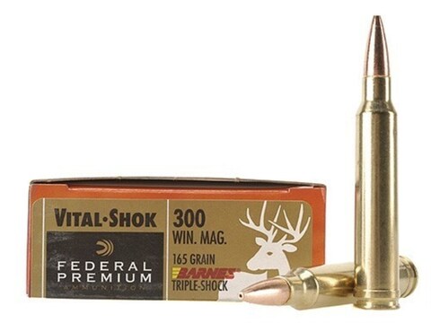 Federal Premium Vital-Shok Ammo 300 Winchester Mag 165 Grain Barnes