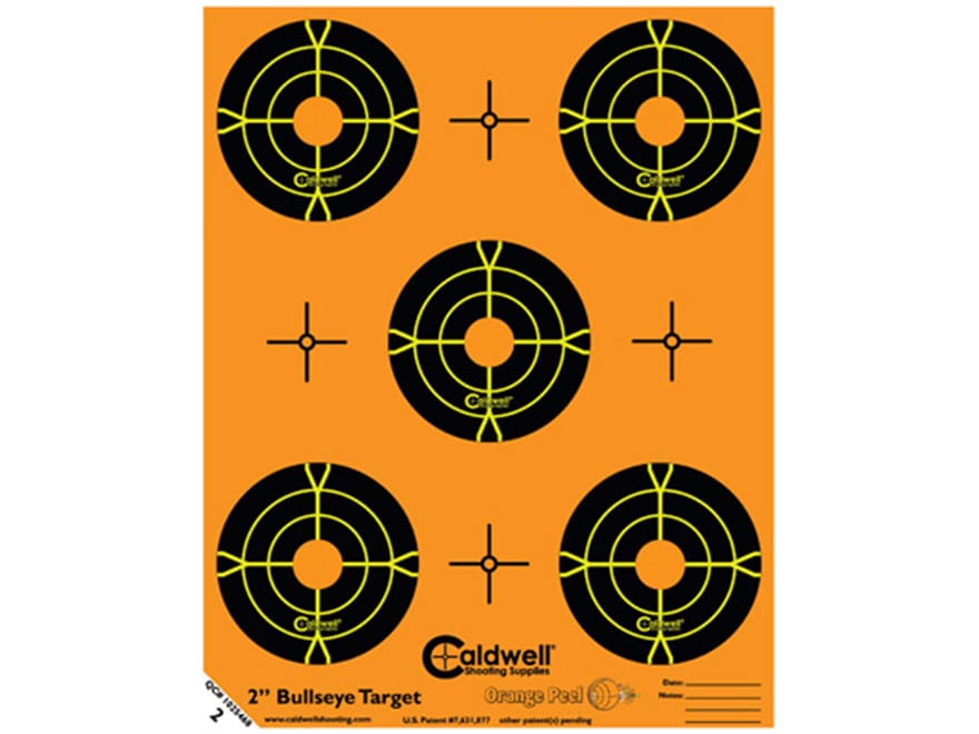 Caldwell Orange Peel Targets 2 Self-Adhesive Bullseye (5 Bulls Per