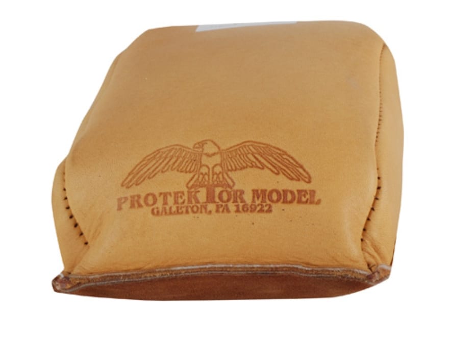 Protektor Standard Rear Shooting Rest Bag Leather Dark Tan Filled