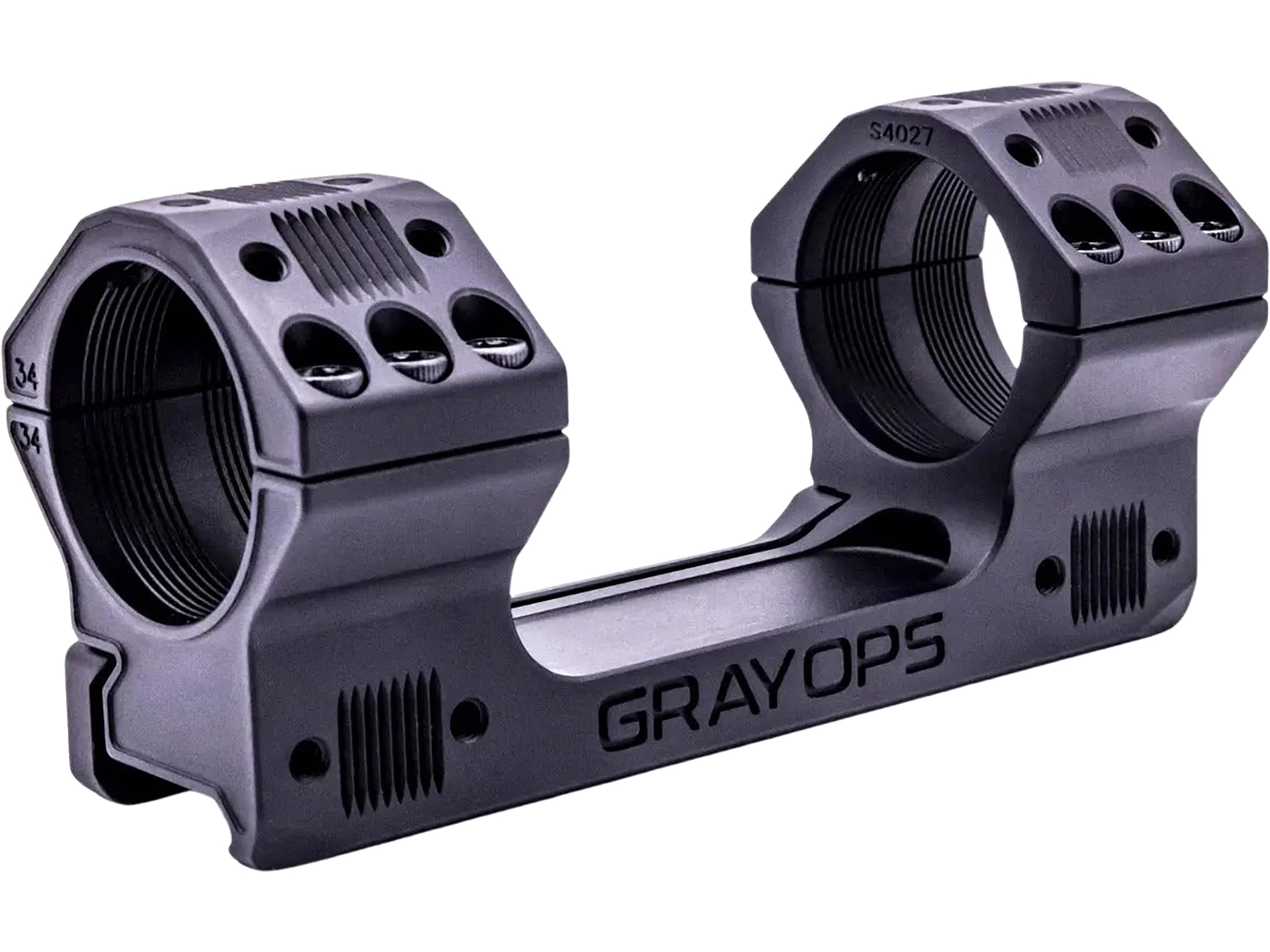 Gray Ops CNC Precision 1-Piece Picatinny Scope Mount 35mm Rings 1.540