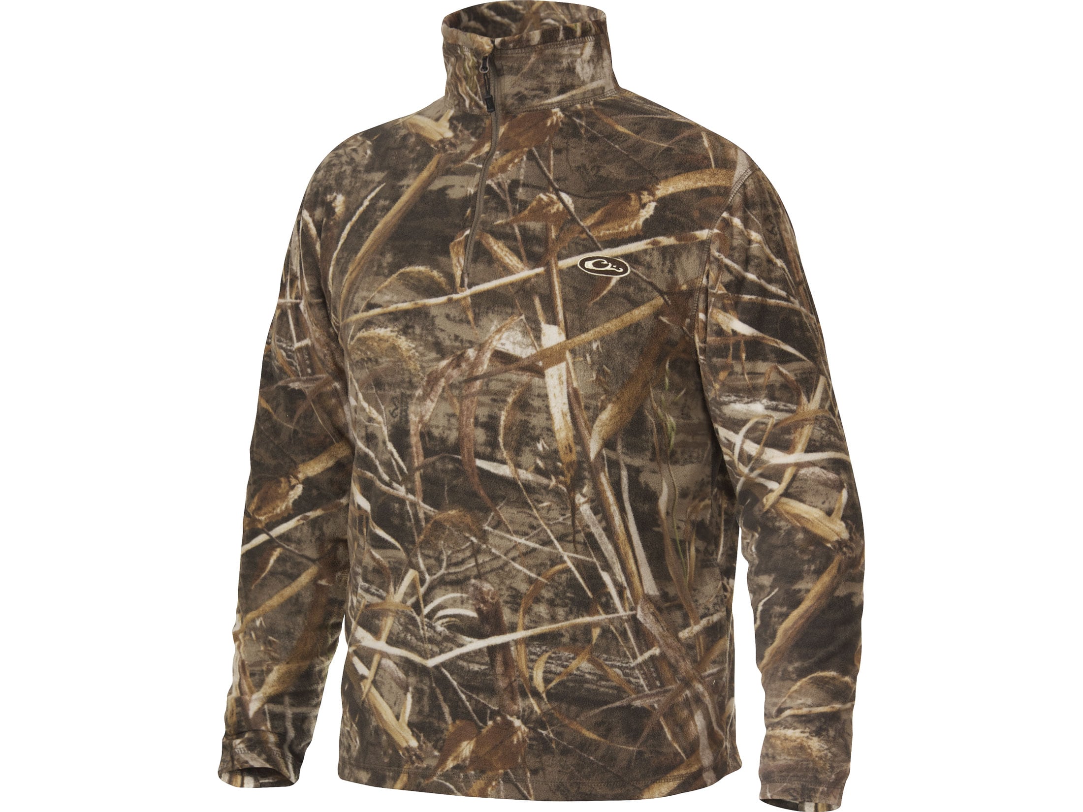Drake MST Men's Camp Fleece Quarter Zip Pullover Polyester Realtree
