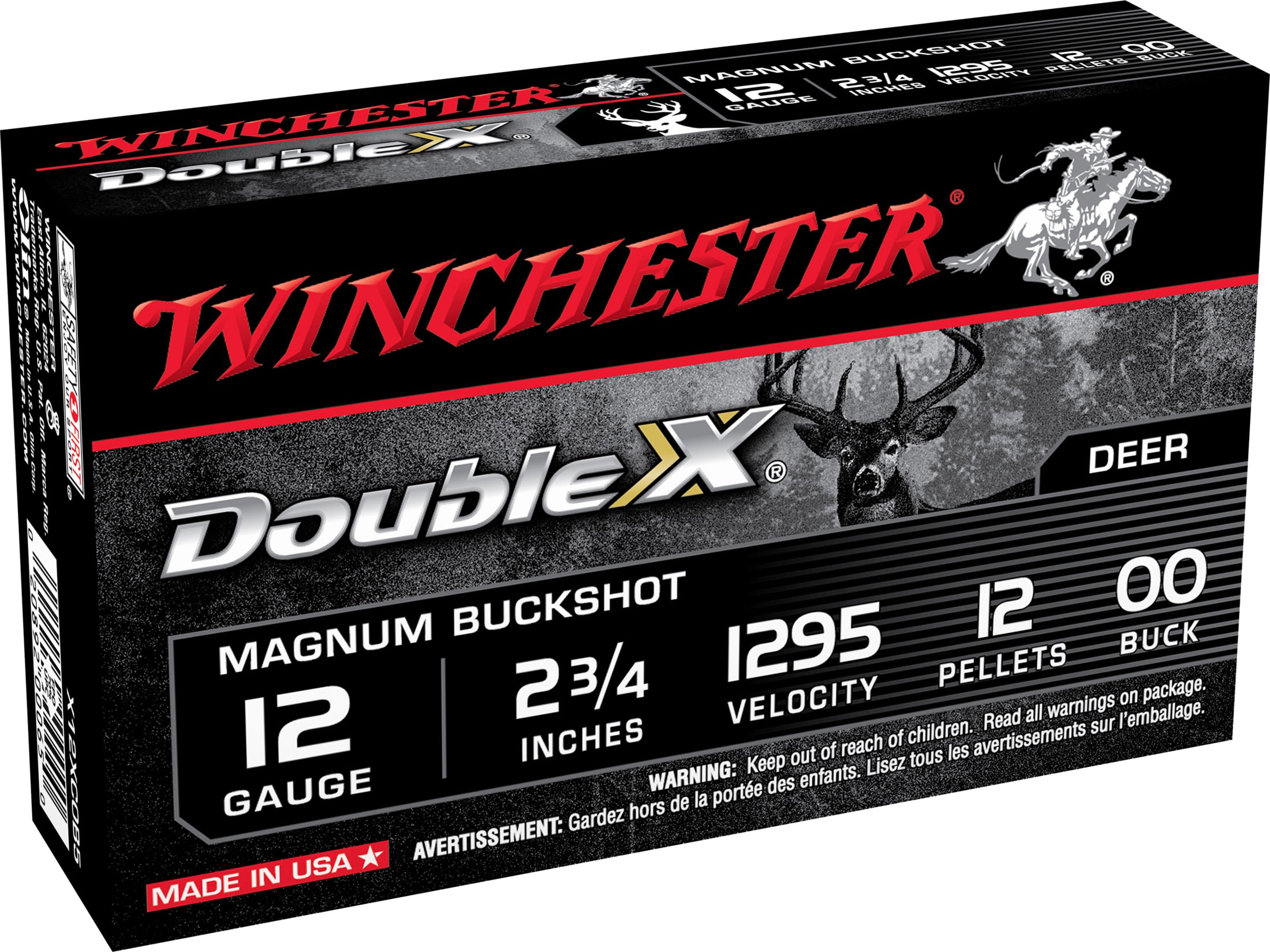 Winchester Double X Mag Ammo 12 Ga 2-3/4 Buffered 00 Copper Plated