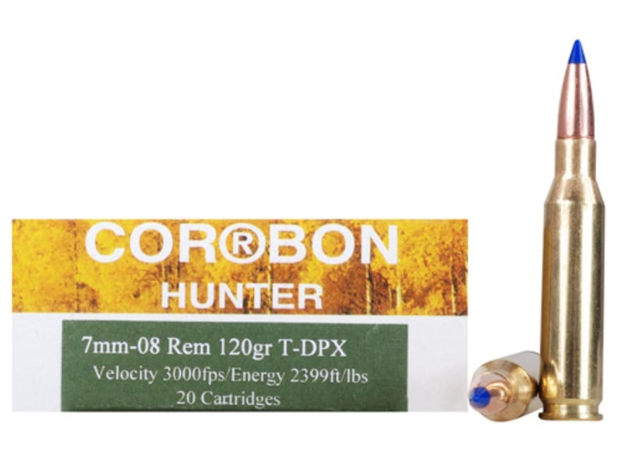 Cor-Bon DPX Hunter Ammo 7mm-08 Remington 120 Grain Barnes Tipped