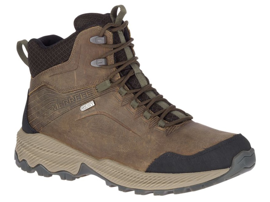 Merrell Forestbound Mid Hiking Boots Leather Cloudy Men's 9.5 D