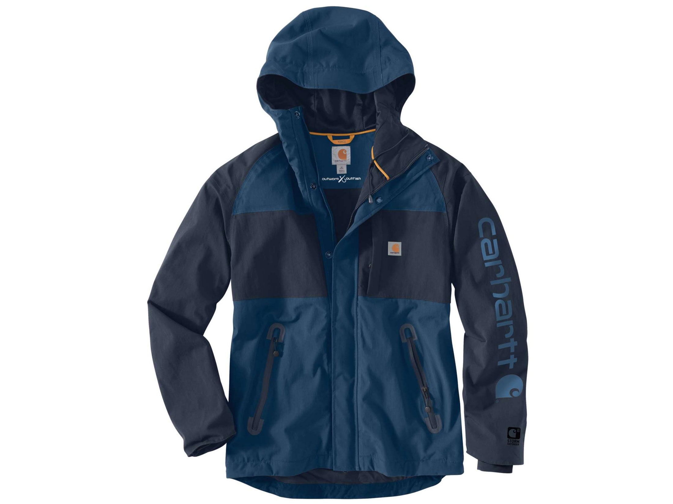 Carhartt Men's Storm Defender Angler Waterproof Jacket Nylon Dark