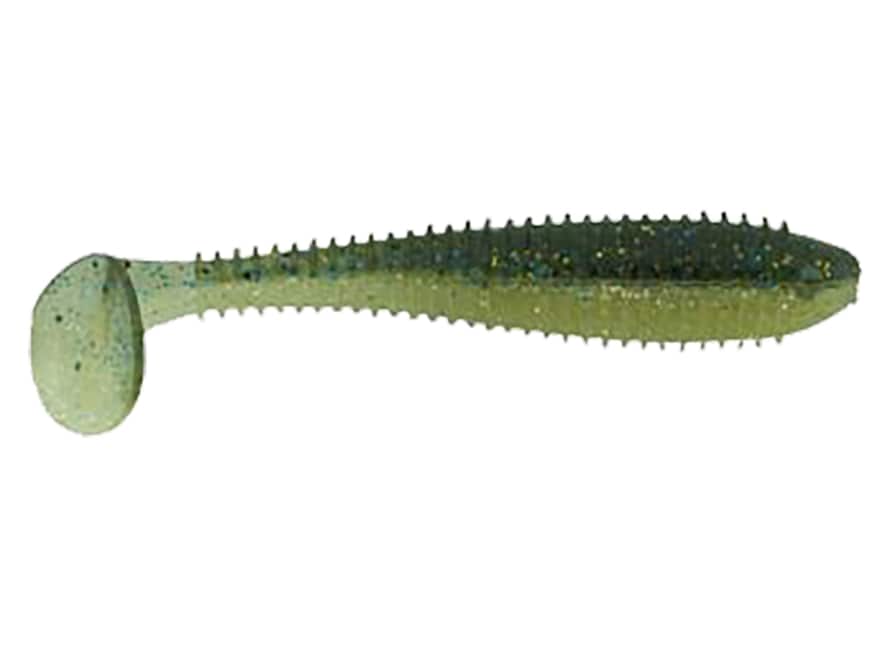 Bass Assassin Lit'l Boss Swimbait Green Pumpkin/Chart Silver Glitter