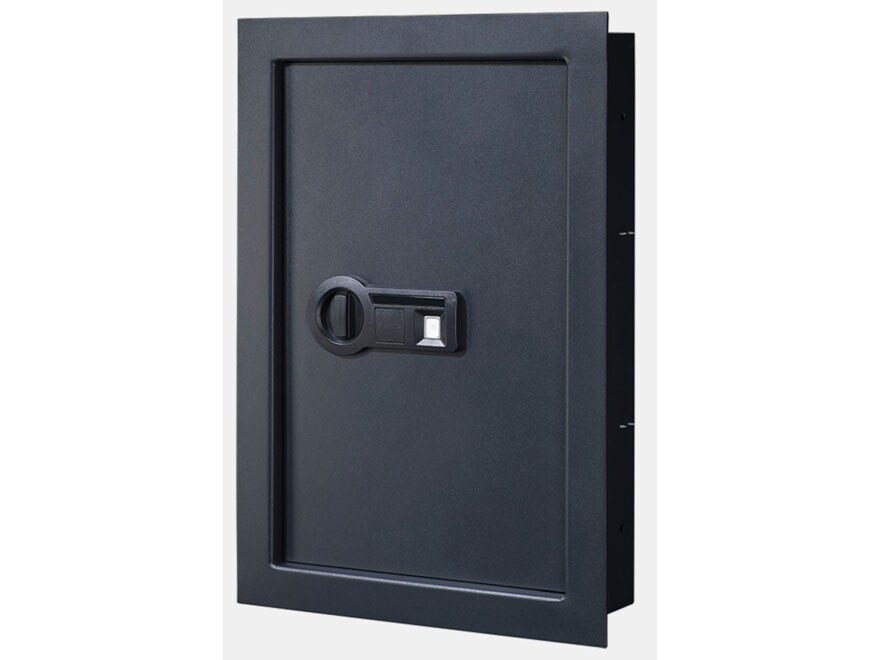 Stack-On Strong Box In-Wall Safe Biometric Electronic Lock Black